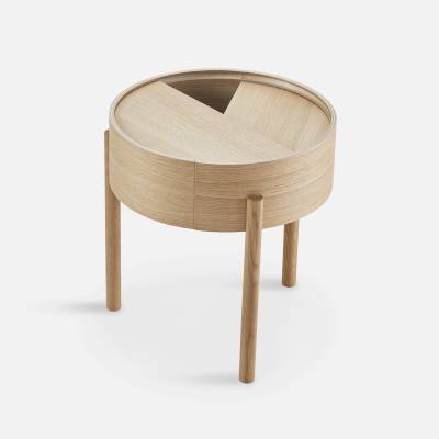 Beistelltisch mit Stauraum ARC SIDE TABLE von WOUD | HolzDesignPur